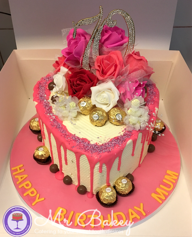 Heart Shaped Drip Cake - Mr Bakey